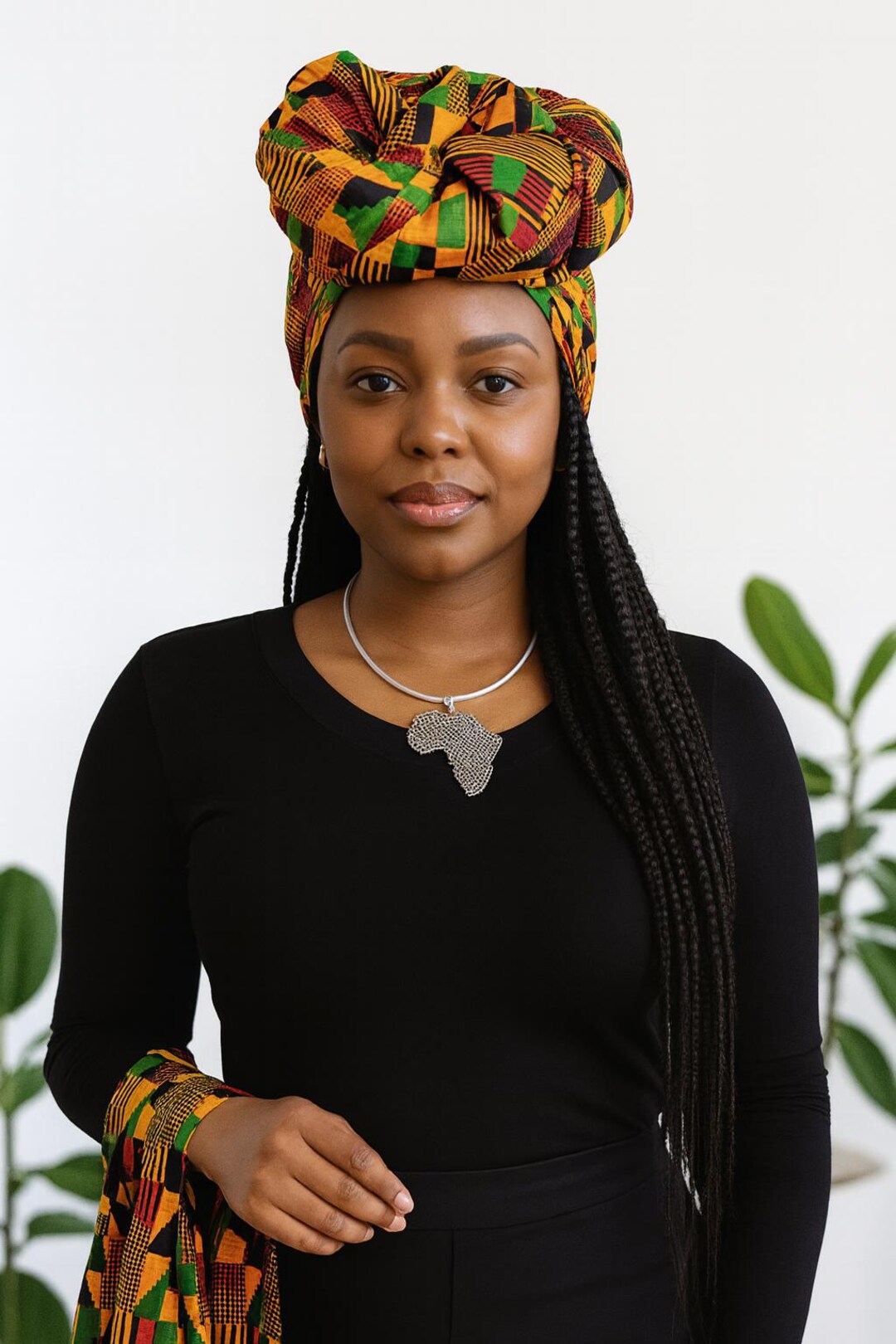 Kente African Print Head Wrap: Wax Cotton Turban Scarf - Etsy