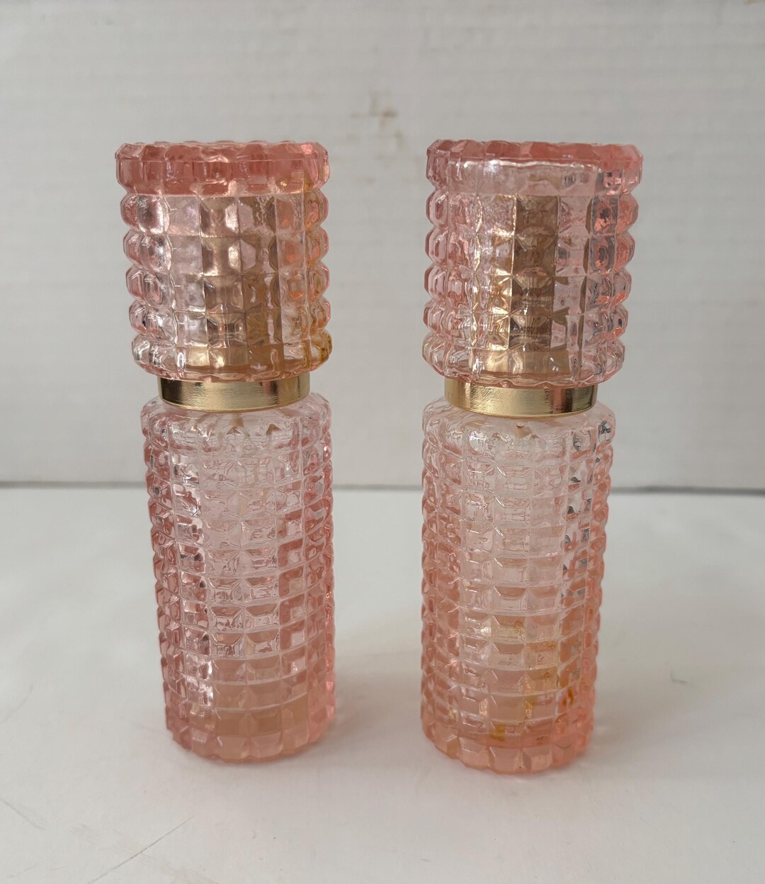 A Pair of Vintage Nat Robbins Pump Perfume Bottles, Refillable Perfume ...