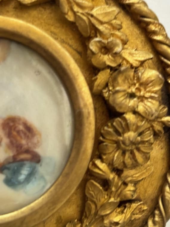 Antique 19th C French Ormolu Gilt Bronze Hand Painted… - Gem