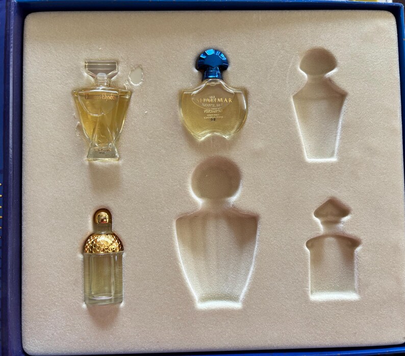 Vintage GUERLAIN Perfume Gift Set of 6 Eau De Toilette. Just 3 in Box ...
