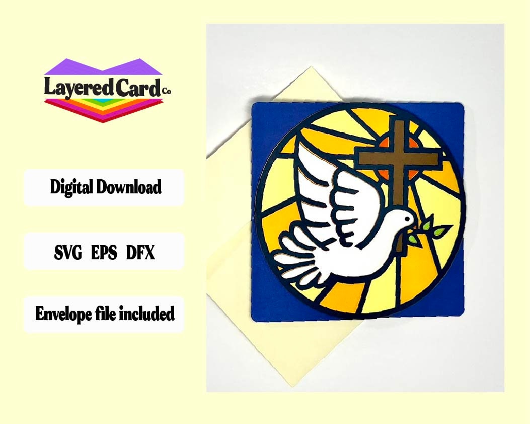 3D Layered Peace Dove EASTER CARD SVG for Cricut for Silhouette - Etsy