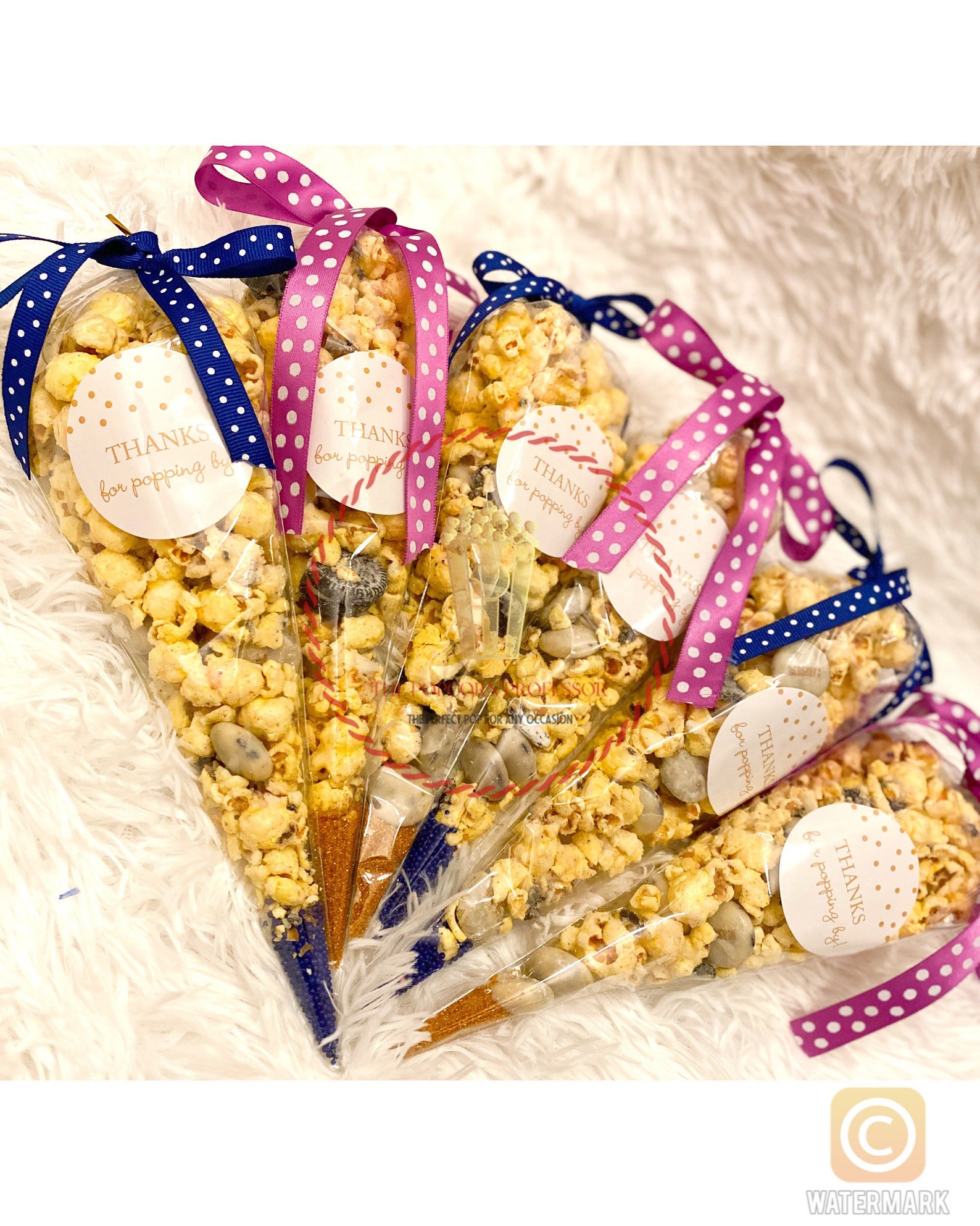 Custom Colored Popcorn Favors 1 Dozencurly Ribbon Only - Etsy