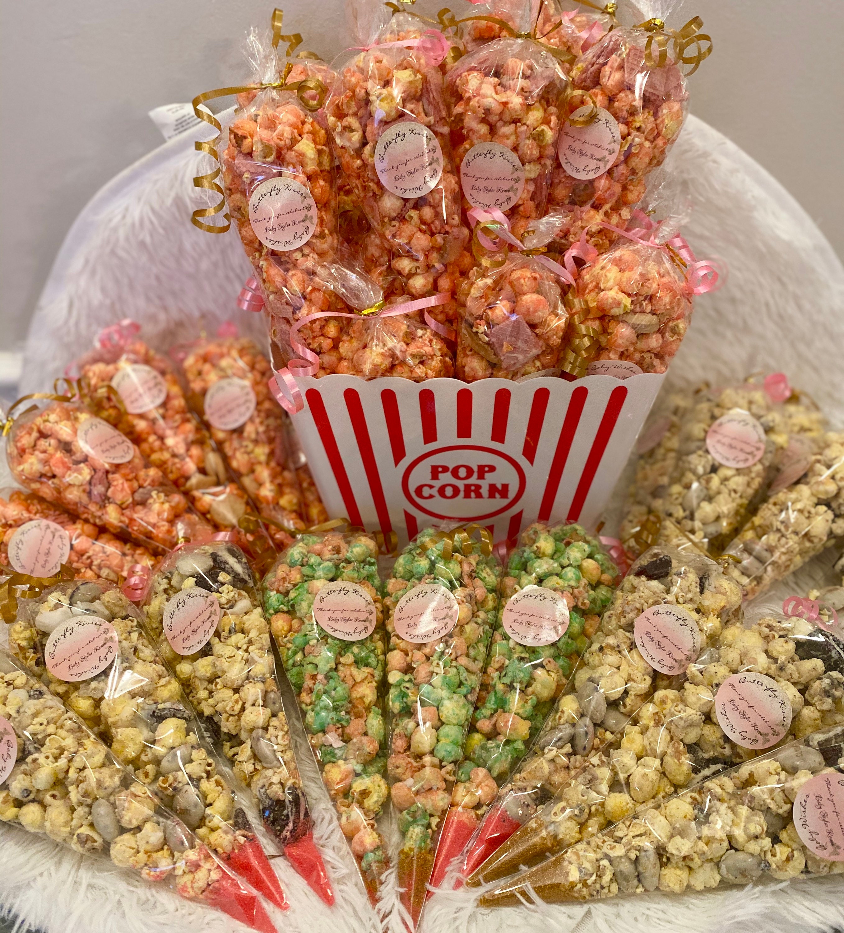Custom Colored Popcorn Favors 1 Dozencurly Ribbon Only - Etsy