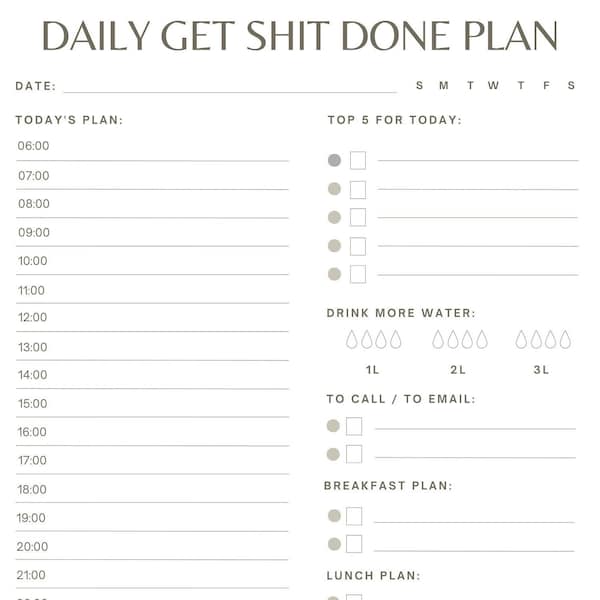 Get Shit Done Planner - Etsy