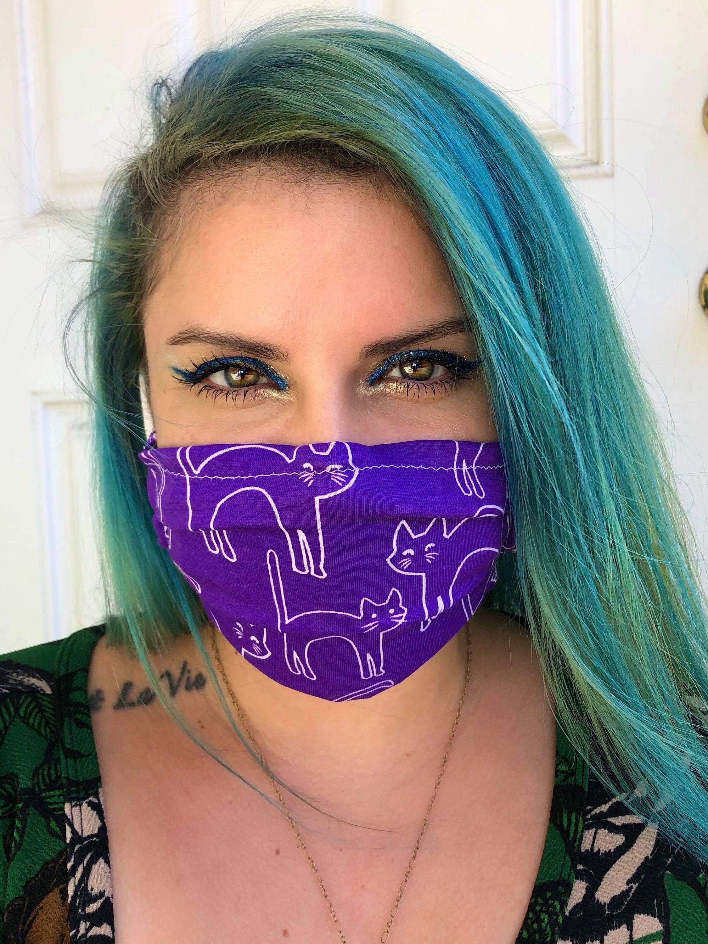 Purple Cat Mask Etsy