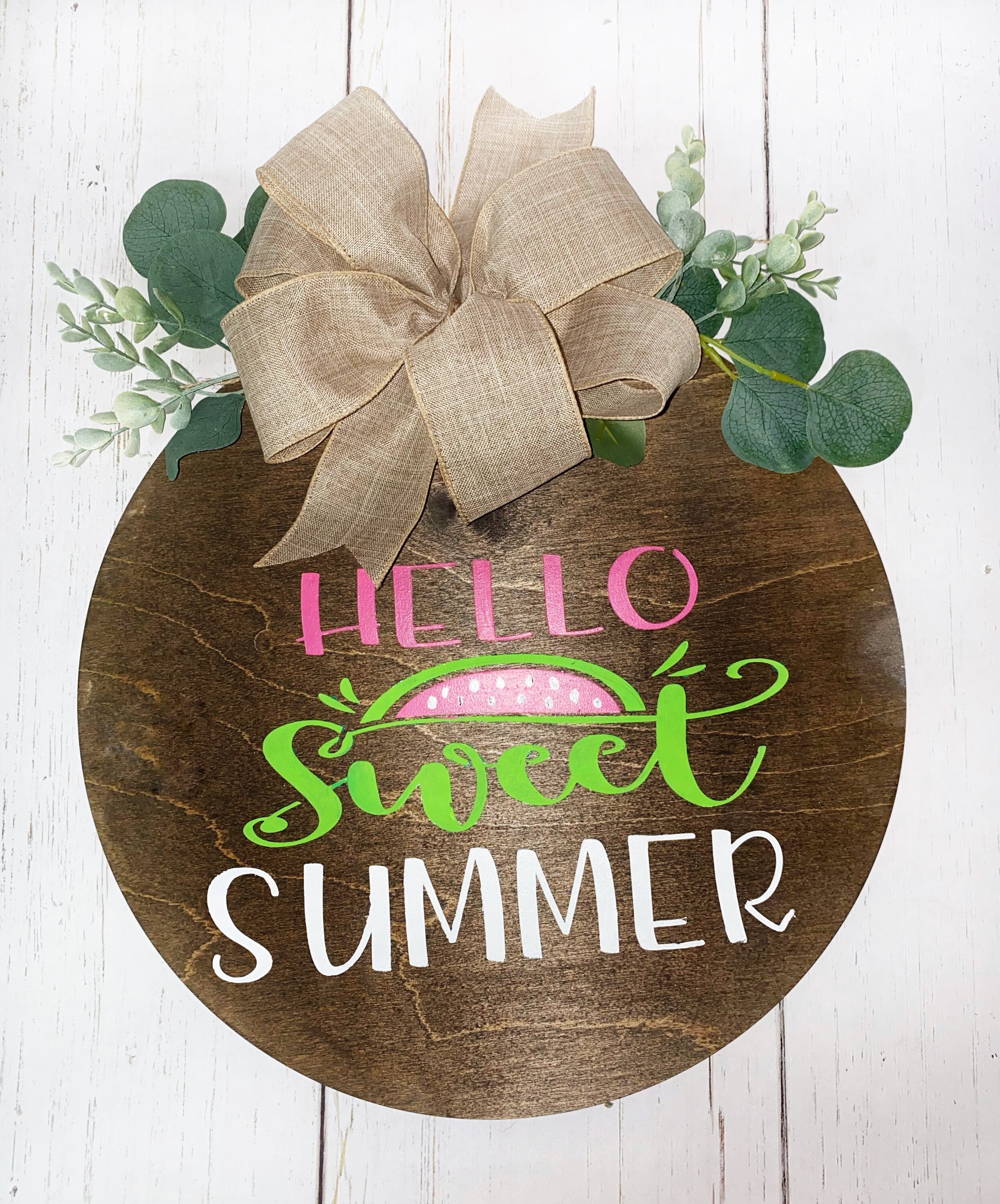 Custom Double Sided Wood Round | Double Sided Wood Hanger | Multi ...