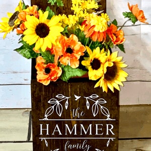 Large Welcome Sign With Planter | Welcome Wood Planter Box ...