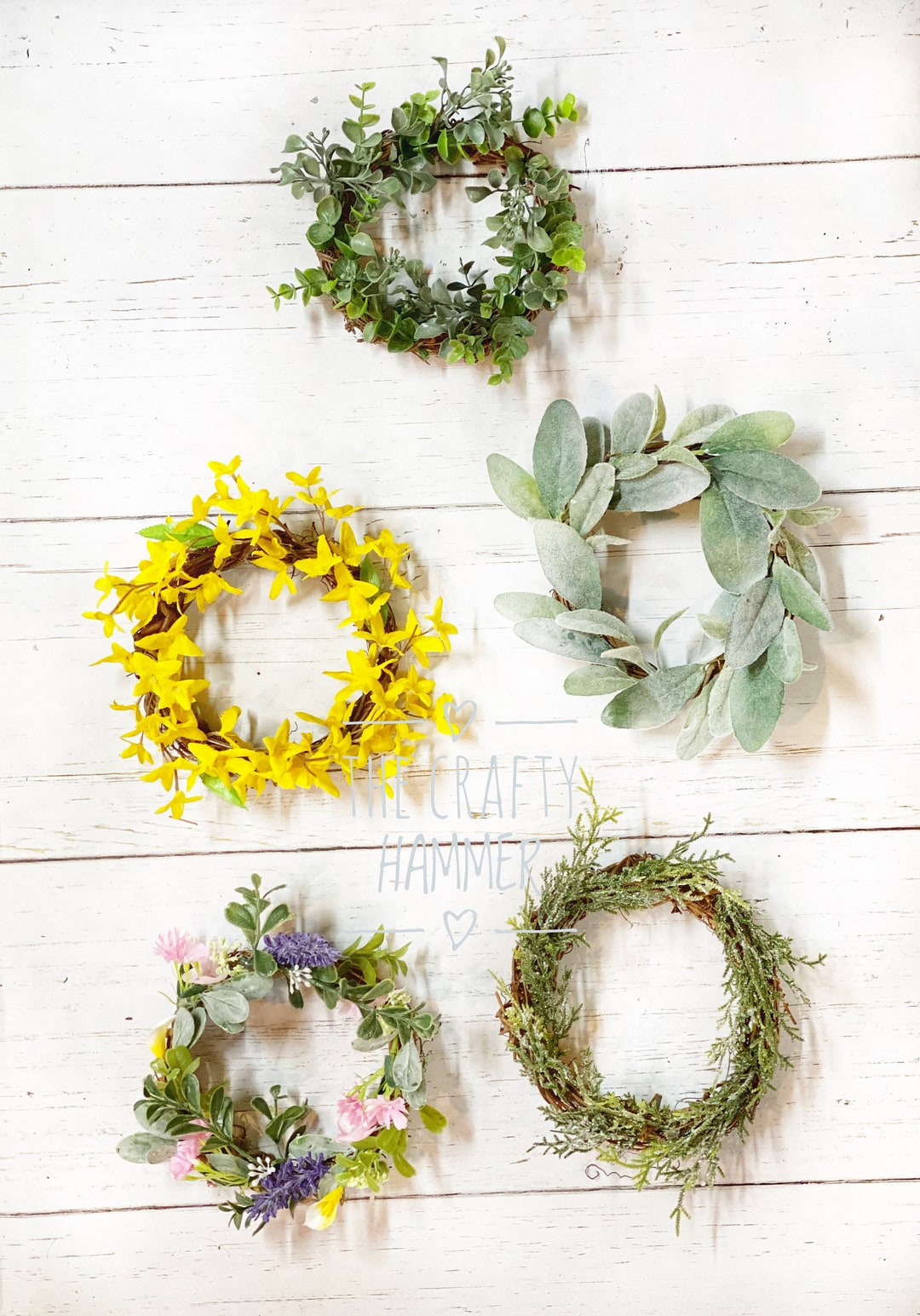 Mini Wreaths | 6” Mini Wreath | Embroidery Hoop Wreath | Seasonal ...