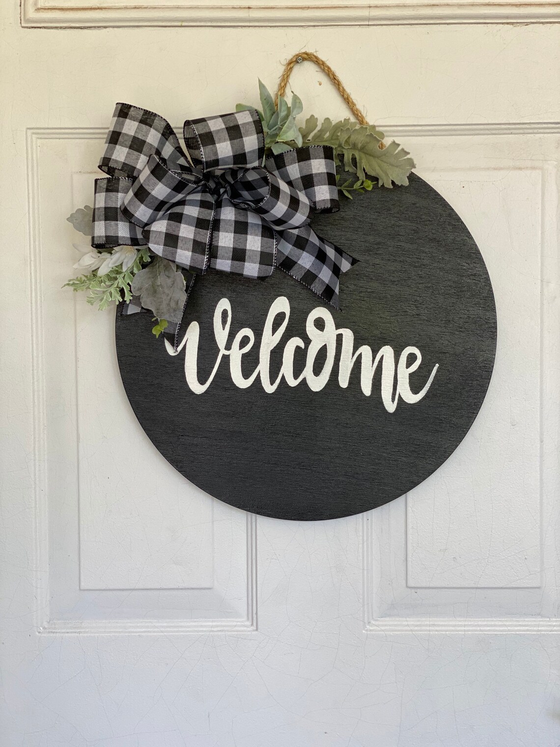 Custom Double Sided Wood Round Double Sided Wood Hanger - Etsy