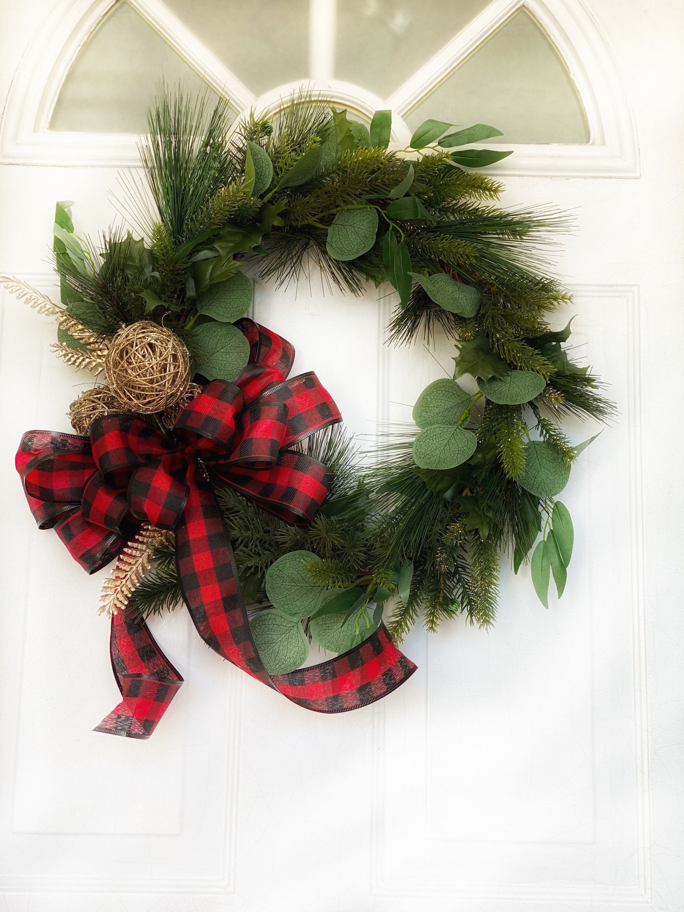 Rustic Chic Wreath Red Buffalo Plaid Wreath Red Buffalo | Etsy
