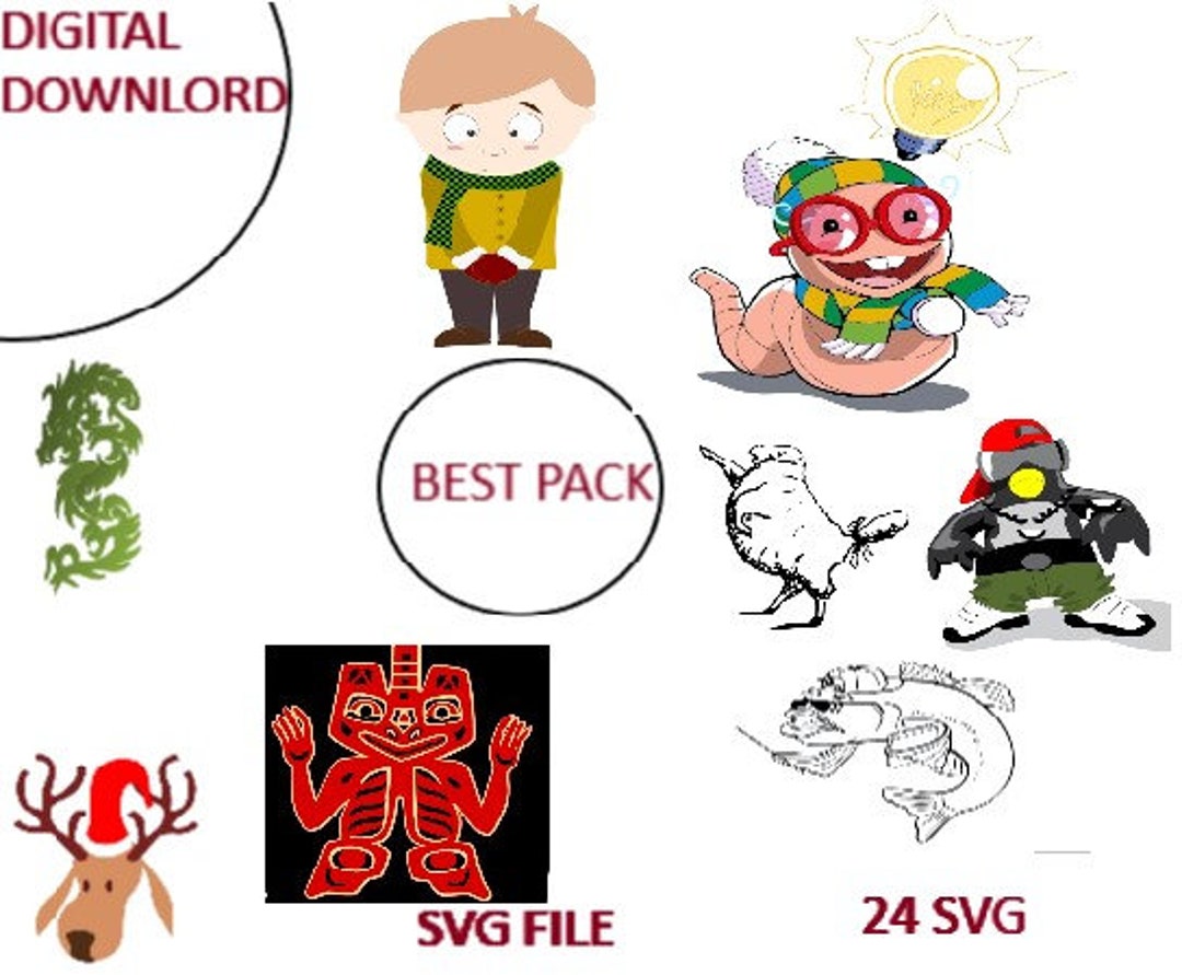 20 Svg Files Clip Art Files Svg Bundle With 20 Cut Files 20 - Etsy ...