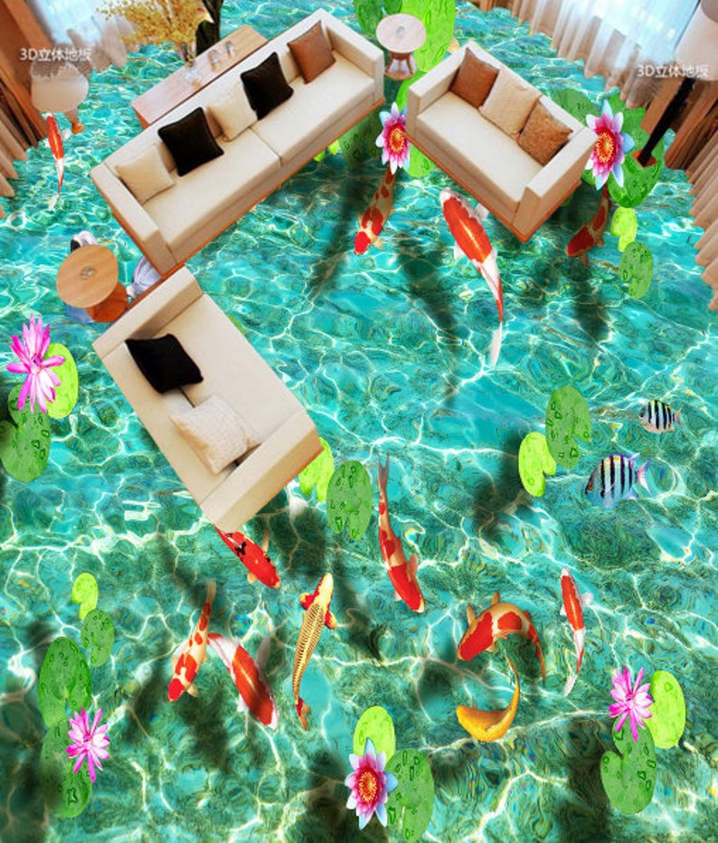 3D Dreamy Pond JJ5113FF Floor Wallpaper Murals Self-adhesive - Etsy