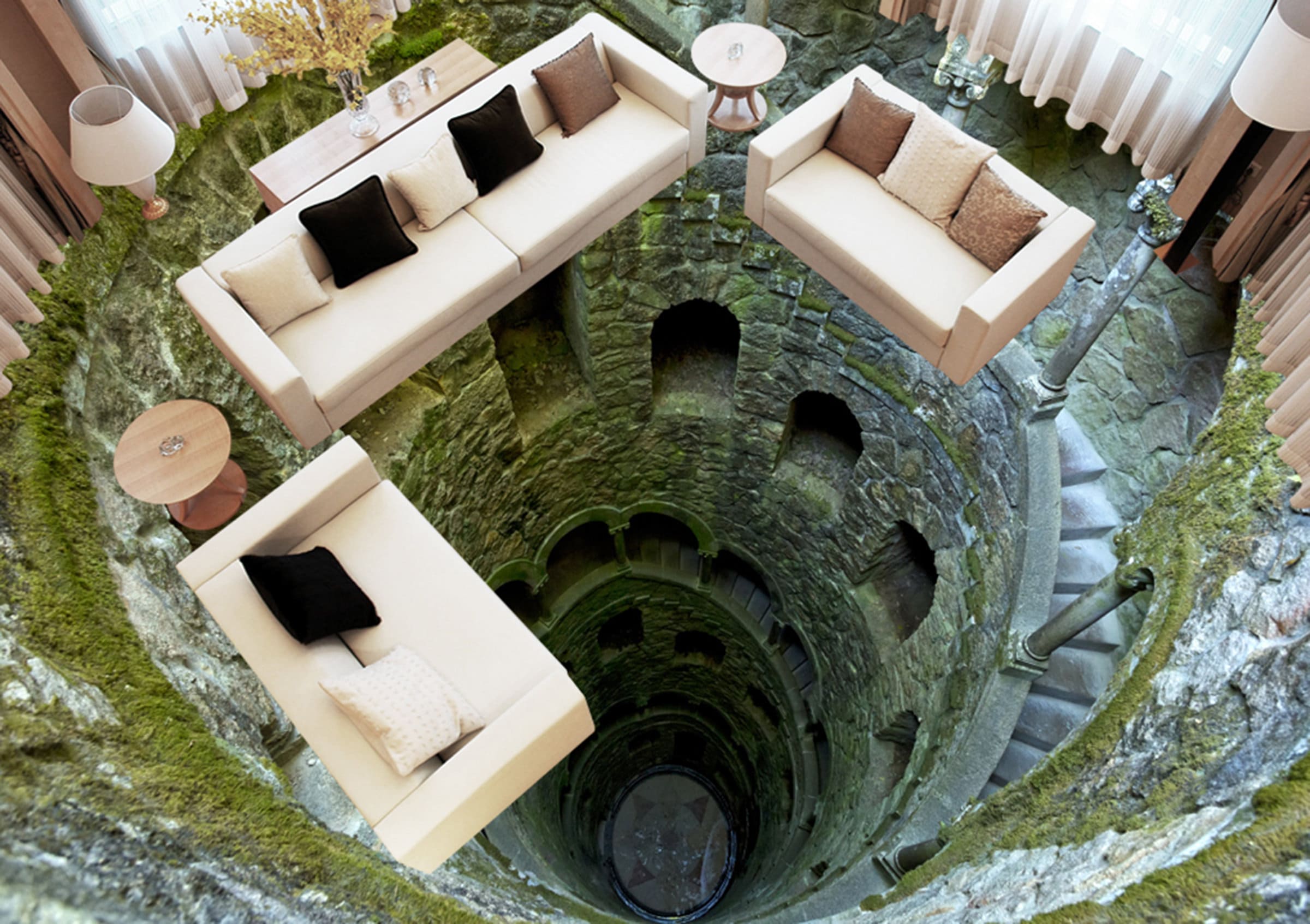 3D Deep Well JJ5851FF Floor Wallpaper Murals Self-adhesive Removable ...