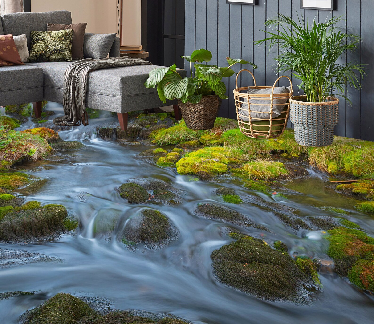 3D Cool Running Water JJ2991FF Floor Wallpaper Murals - Etsy