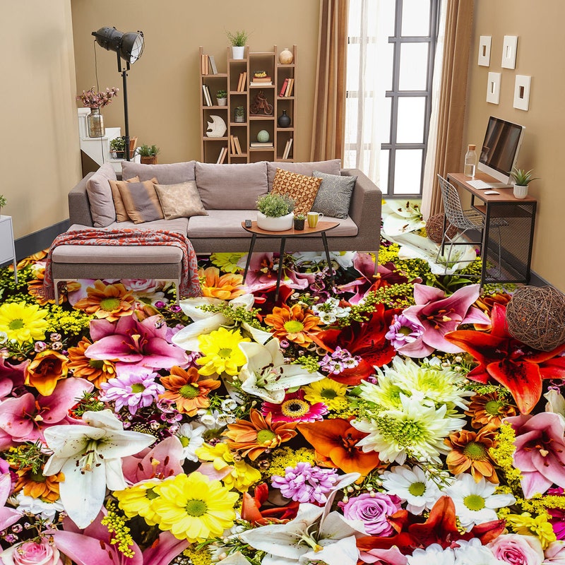 3d Flower Rug - Etsy