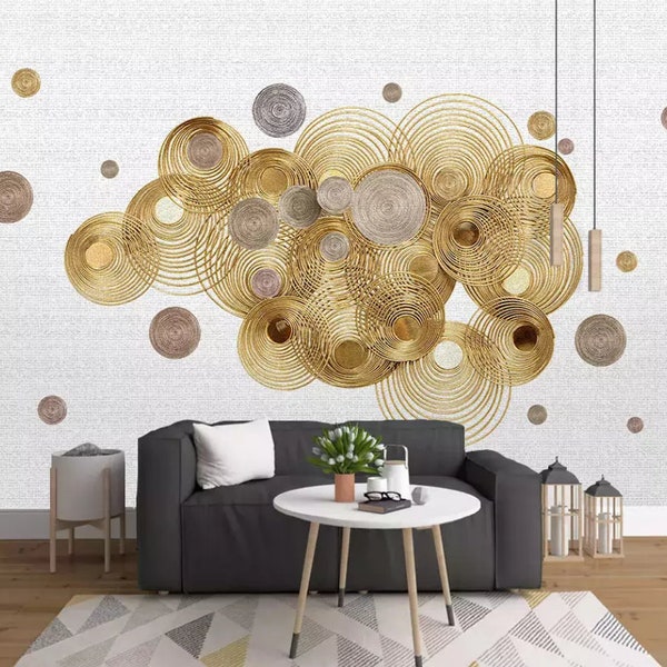 Round Wallpaper Mural - Etsy