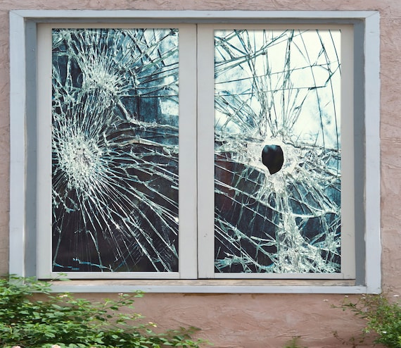 Shattered Glass Window Decal