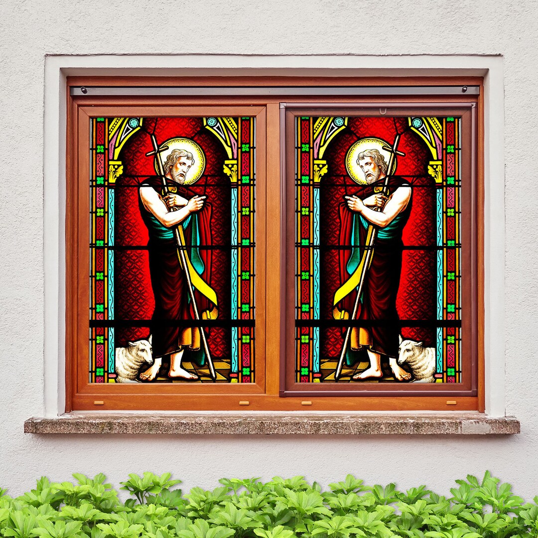 3D White Sheep WD5128 Window Film Print Sticker Cling Stained Glass ...
