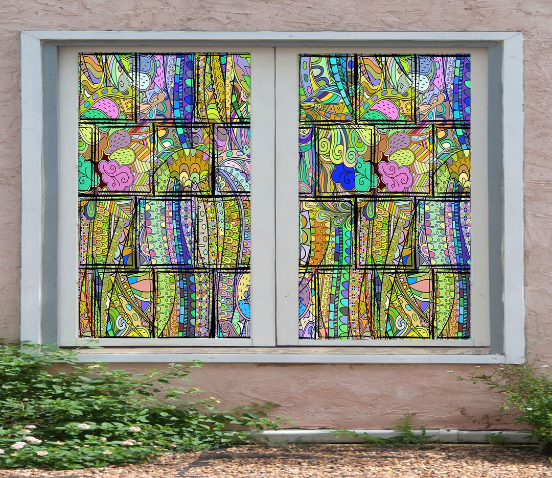 3D Green Grass WD8839 Window Film Print Sticker Cling Stained Glass ...