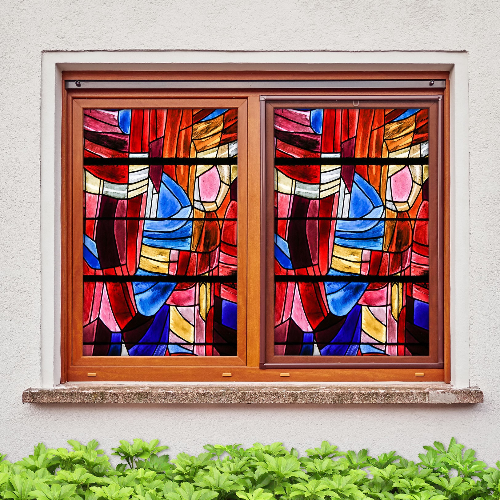 3D Interlaced Colors W1339 Window Film Print Sticker Cling - Etsy