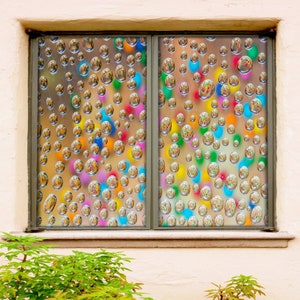 3D Transparent Bubble WD5193 Window Film Print Sticker Cling Stained Glass Xmas Window Decor UV ...