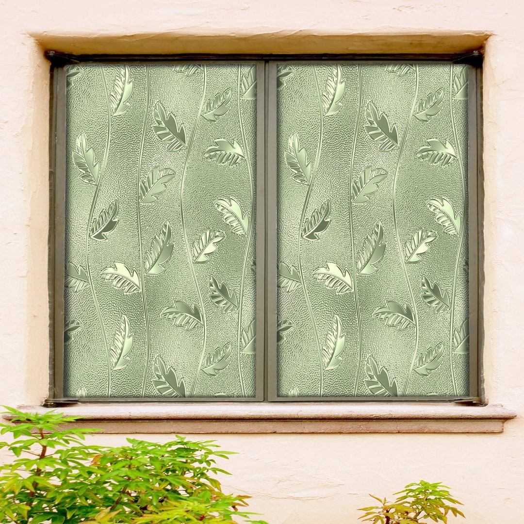 3D Leaves Texture WD4187 Window Film Print Sticker Cling Stained Glass ...