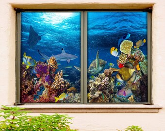 Stained Glass Window Film Fish - Etsy