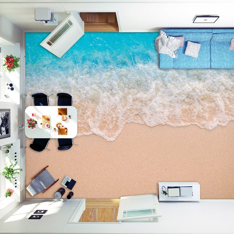 Beach Floor Wallpaper - Etsy
