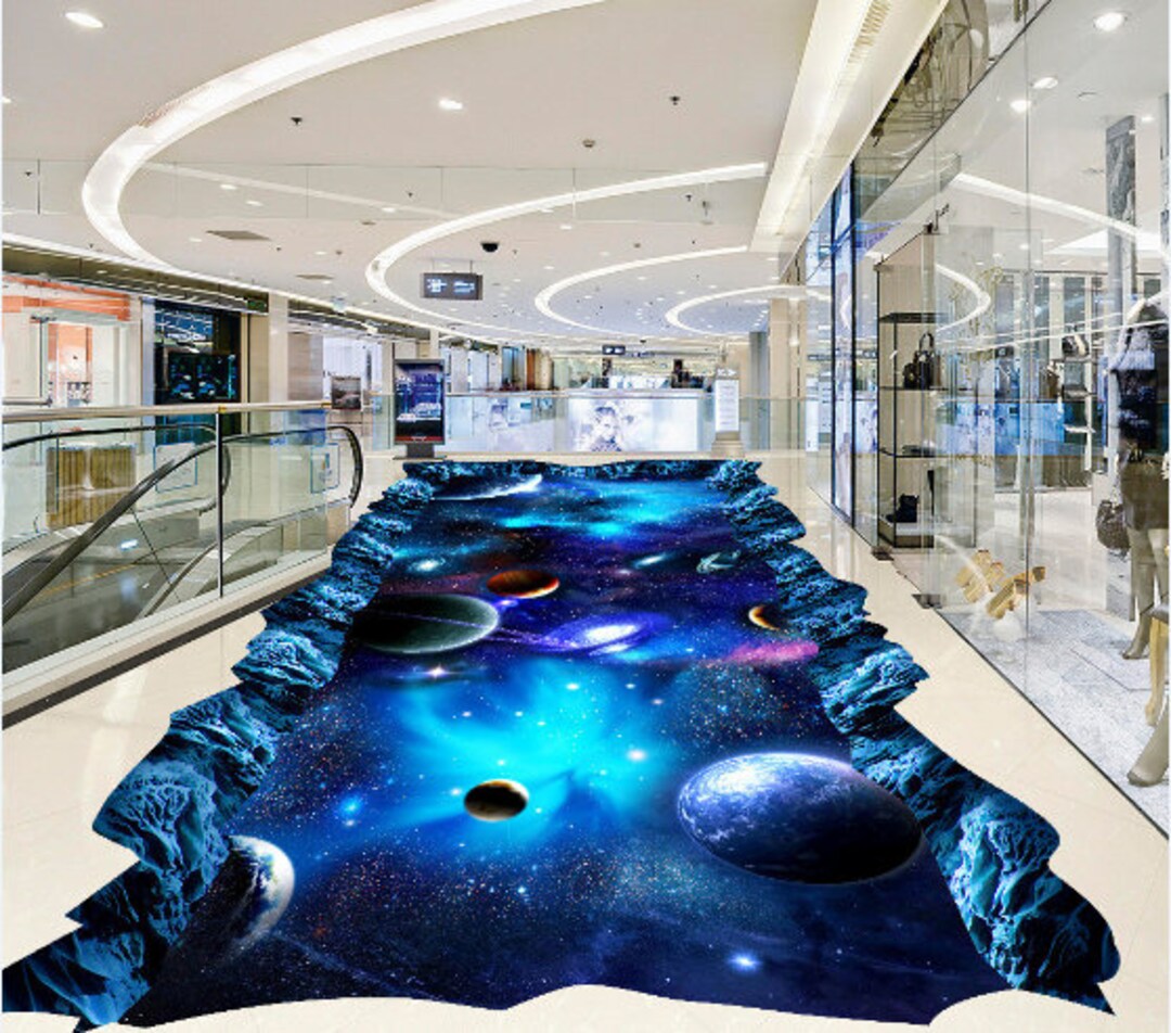 3D Mysterious Planets JJ4098FF Floor Wallpaper Murals Self-adhesive ...
