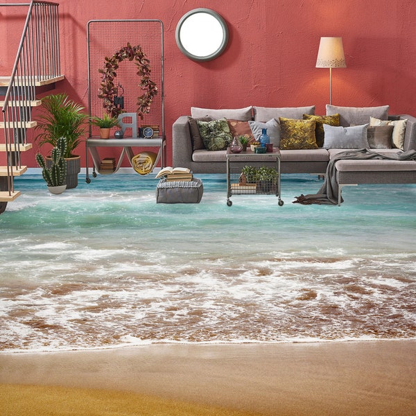 Beach Floor Wallpaper - Etsy