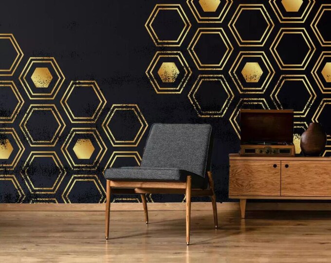 White Hexagon 3348 Wallpaper Mural Self Adhesive Peel and Stick Wall ...