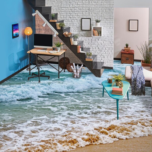 Beach Floor Mural - Etsy