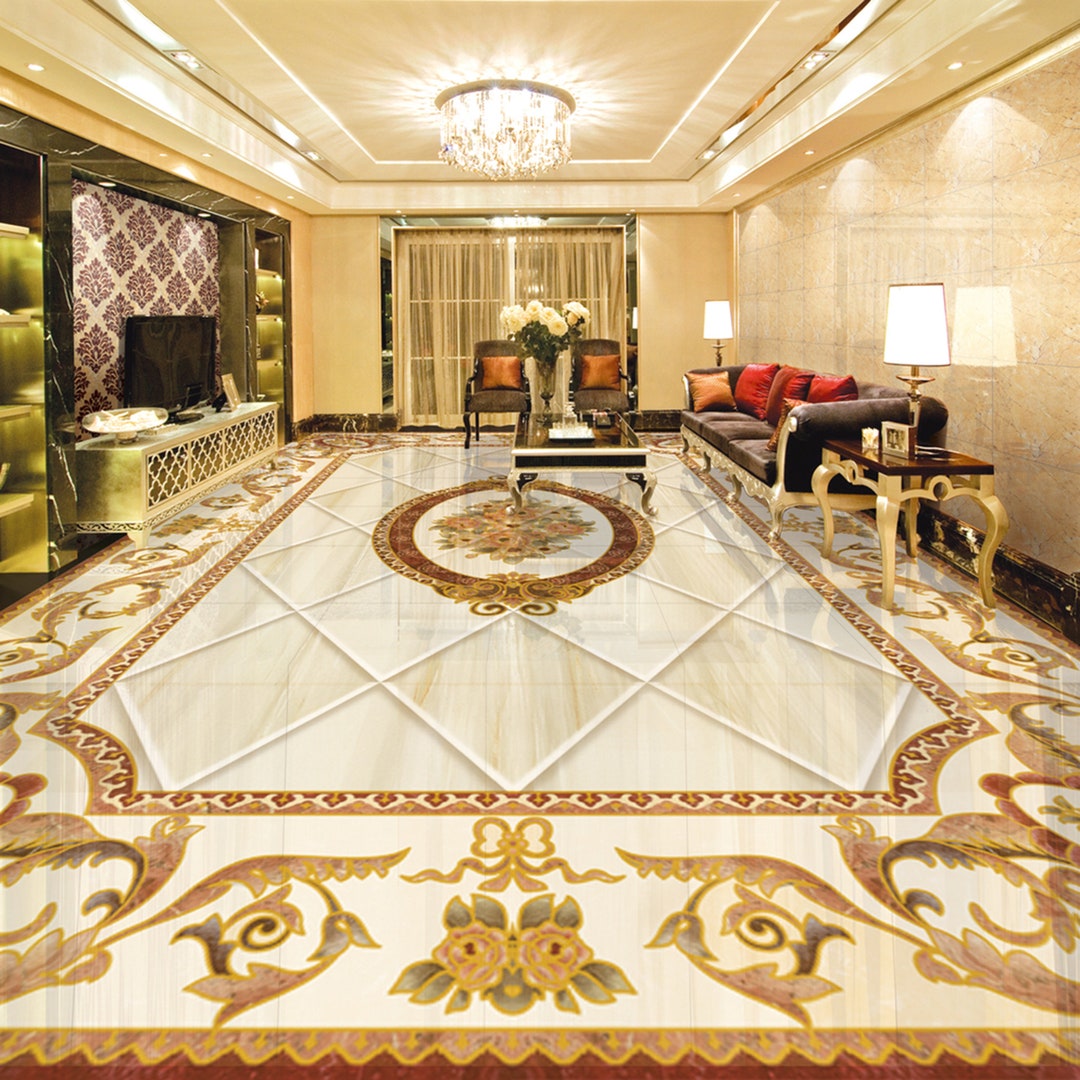 3D Classical Refinement JJ6071FF Floor Wallpaper Murals Self-adhesive ...