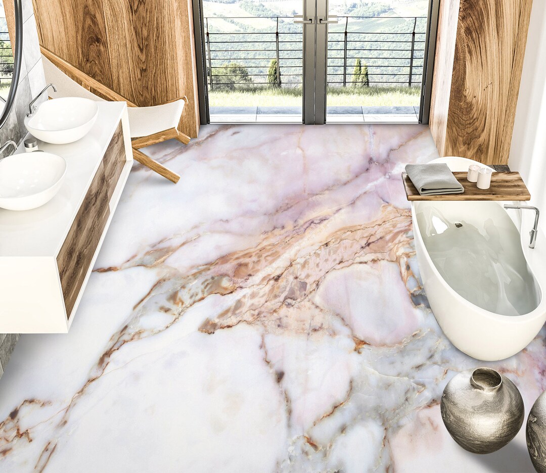 3D Noble Jade Texture JJ4138FF Floor Wallpaper Murals Self-adhesive ...