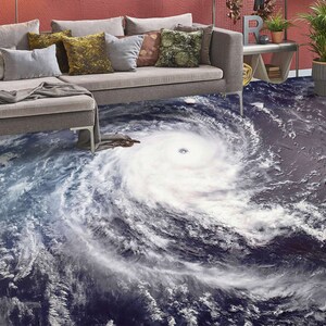 3D Storm Vortex JJ9253FF Floor Wallpaper Murals Self-adhesive Removable ...