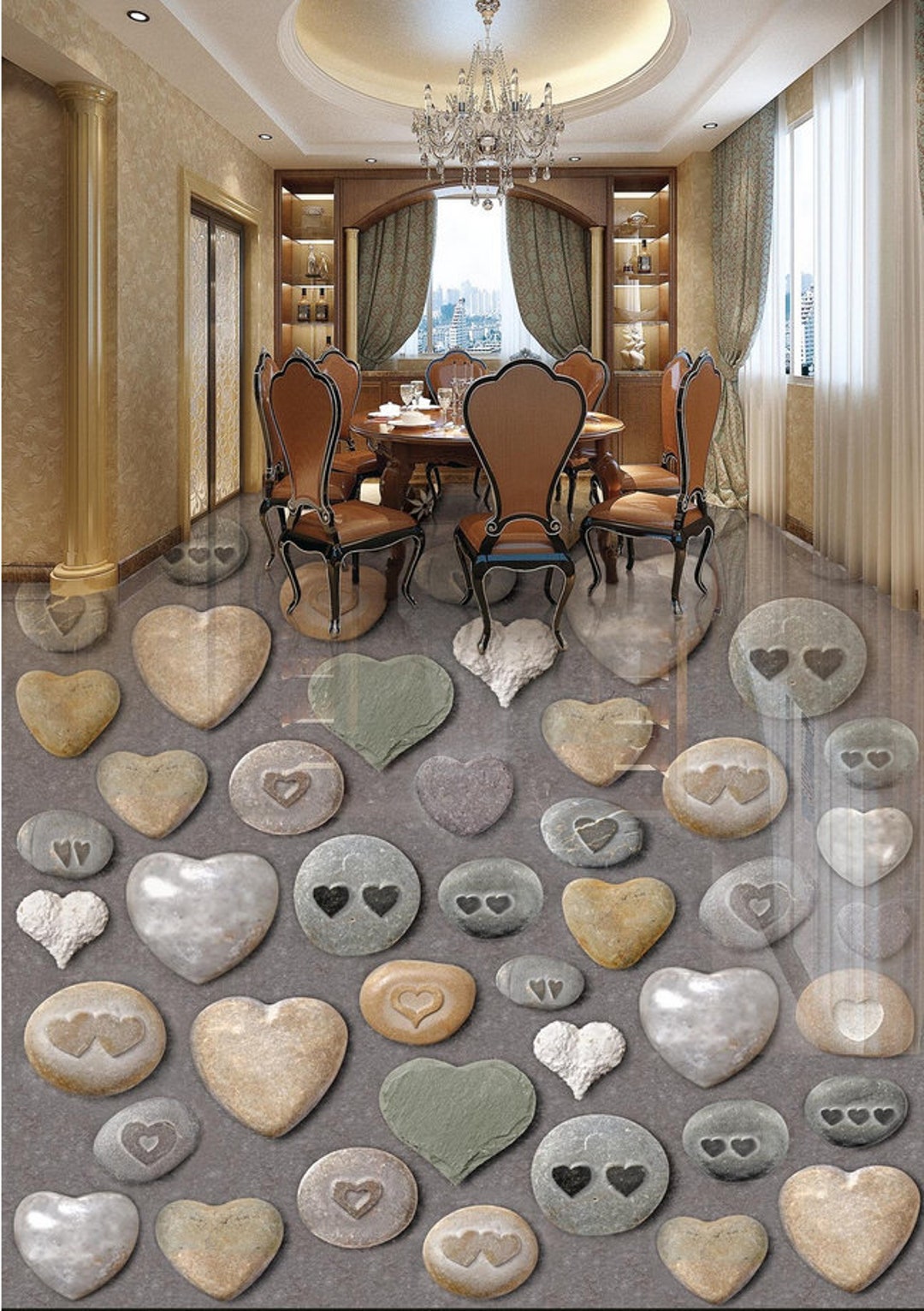3D Sincere Stones JJ5690FF Floor Wallpaper Murals Self-adhesive ...