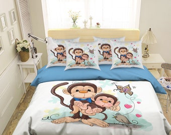 Monkey Bedding - Etsy