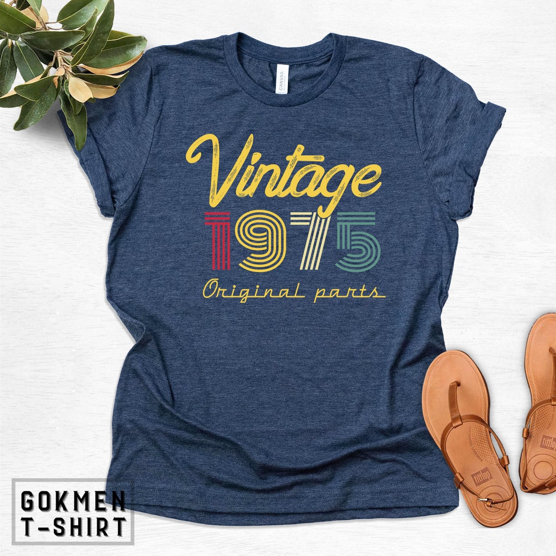 49th Birthday Shirt, Vintage T Shirt, Vintage 1975 Shirt,49th Birthday ...