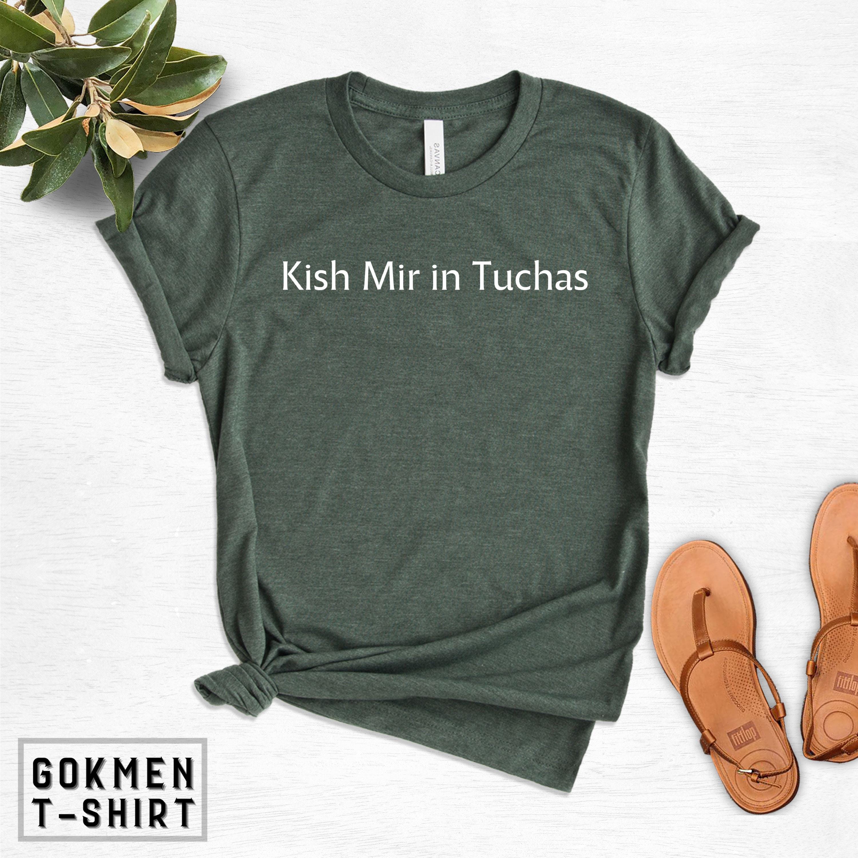 Kish Mir in Tuchas Shirt, Yiddish Hanukkah Tee, Jewish Gift - Etsy