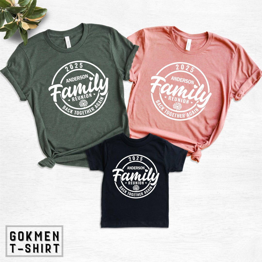 Custom Vintage Family Reunion T-shirts, Matching Retro Group Outfit - Etsy