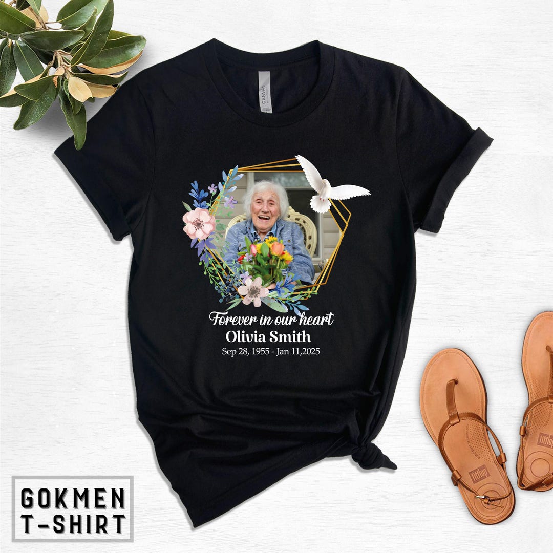 Personalized Memorial Photo Shirt – Custom in Loving Memory T-shirt ...