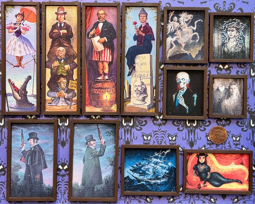 Haunted Mansion Miniature Replica Paintings: Tiny Canvas Prints ...