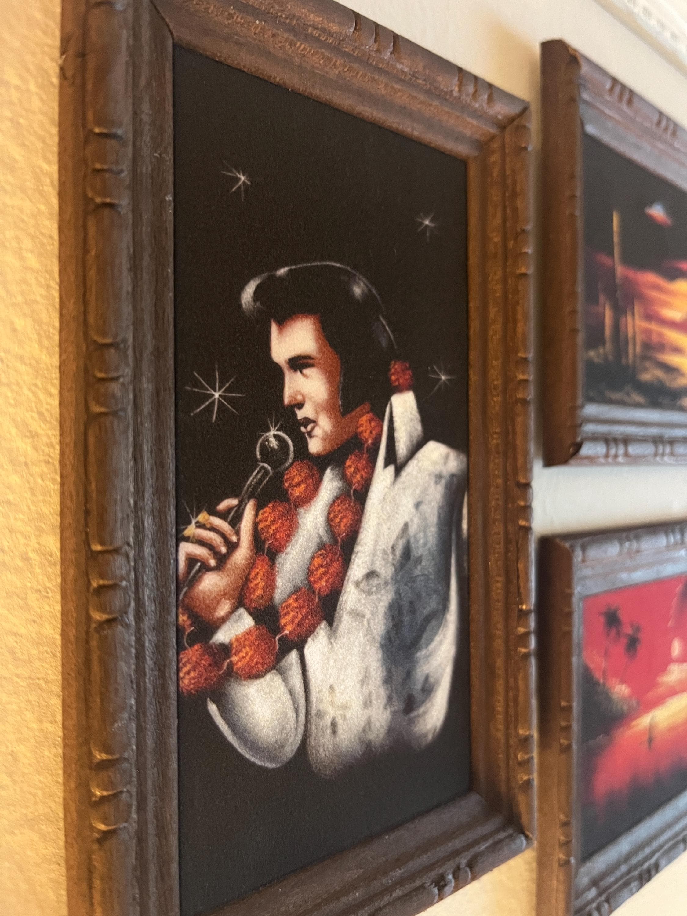 Vintage Velvet Elvis Print: Framed Retro Bar Art, 7x4.25" - Etsy