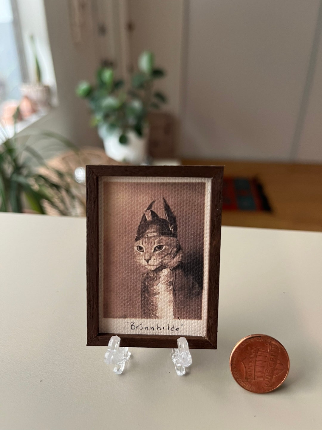 Cat Dressed as Viking Nordic Brunhild Brunhilde Brunhilda Vintage ...