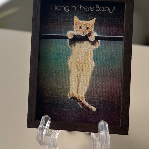 Hang in There Kitten Poster - Etsy