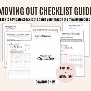 Moving-out Checklist Guide: Apartment Checklist - Etsy