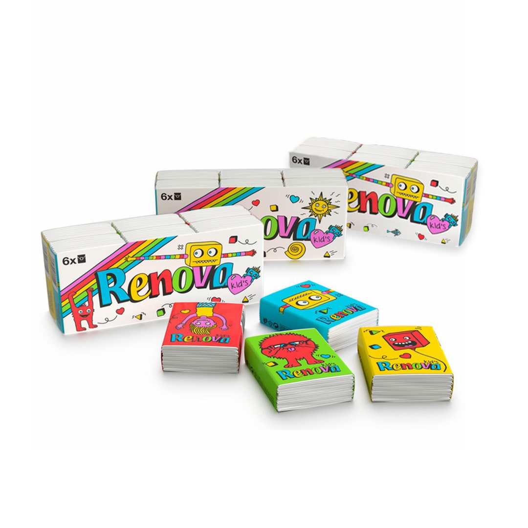 Renova Kids' Facial Tissues: 4-ply, Sensitive Skin, 7-packs - Etsy