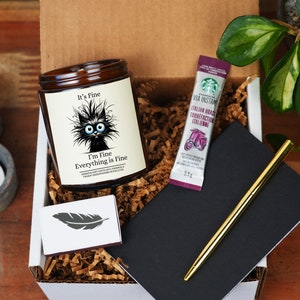 Everything is Fine Gift Box -9oz Candle -self Care Gift Box, Care ...