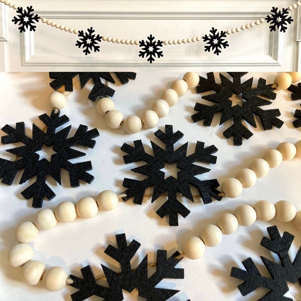 Felt Snowflake Garland - Etsy