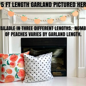 Peaches Peaches Garland / Summer Peach Home Decor / Felt Peaches Banner ...